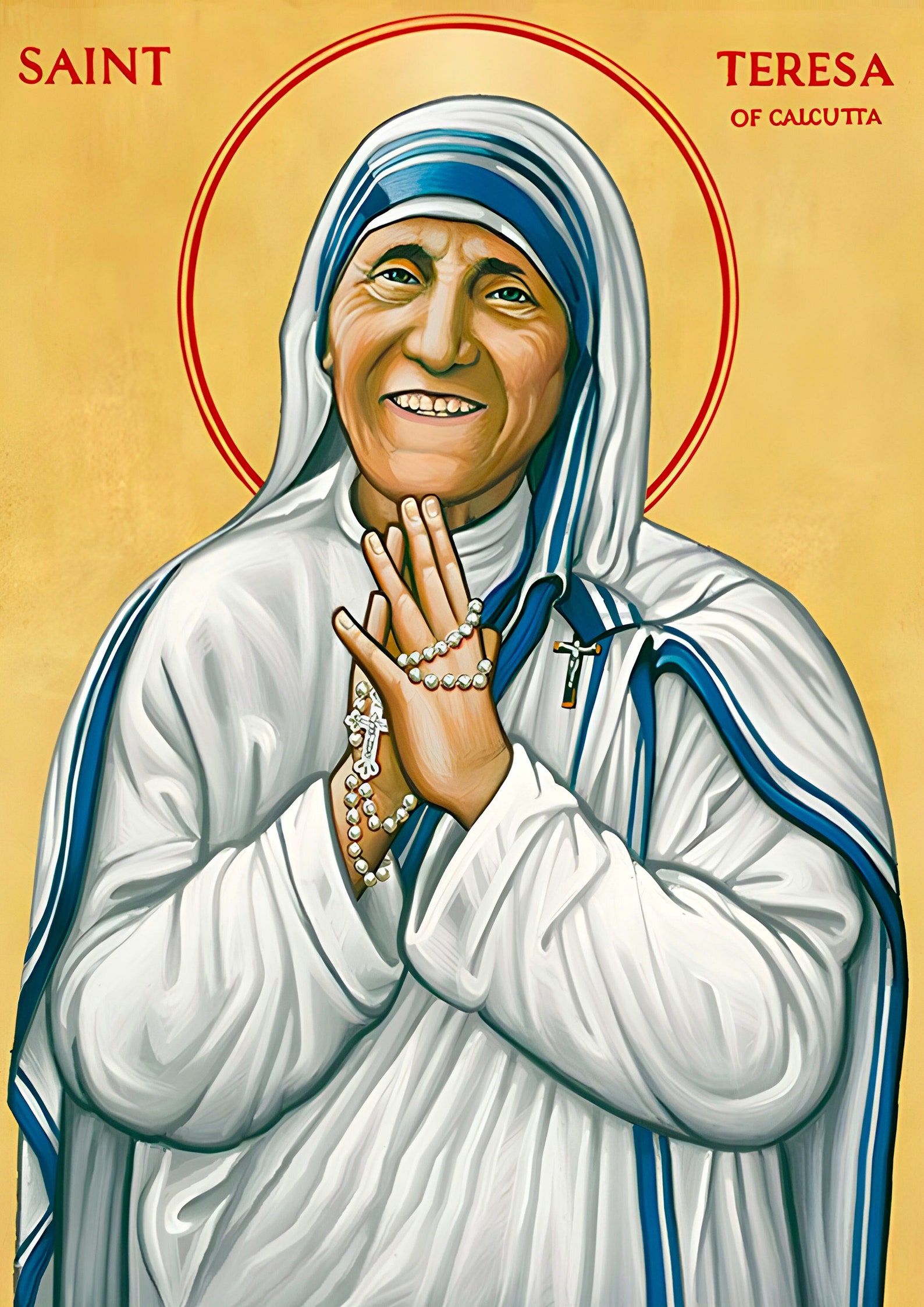 Saint Teresa of Calcutta, Mother Teresa V8 Poster Print Art Home Wall ...