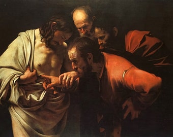 Doubting Thomas V1 Poster Print Art Home Wall Decor Catholic Painting ...