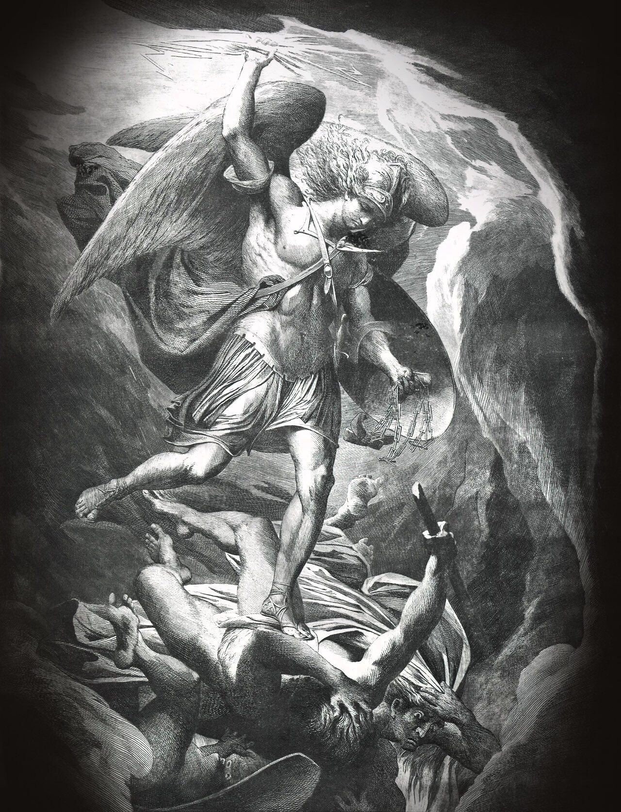 Saint Michael Archangelus Defeating Satan 1588 in a Niche Hubert ...