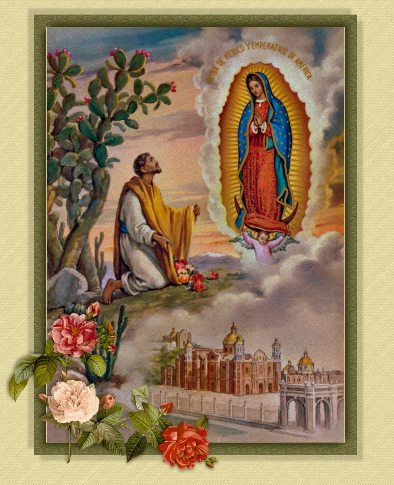 Our Lady of Guadalupe V3 Poster Print Art Home Wall Decor Catholic ...