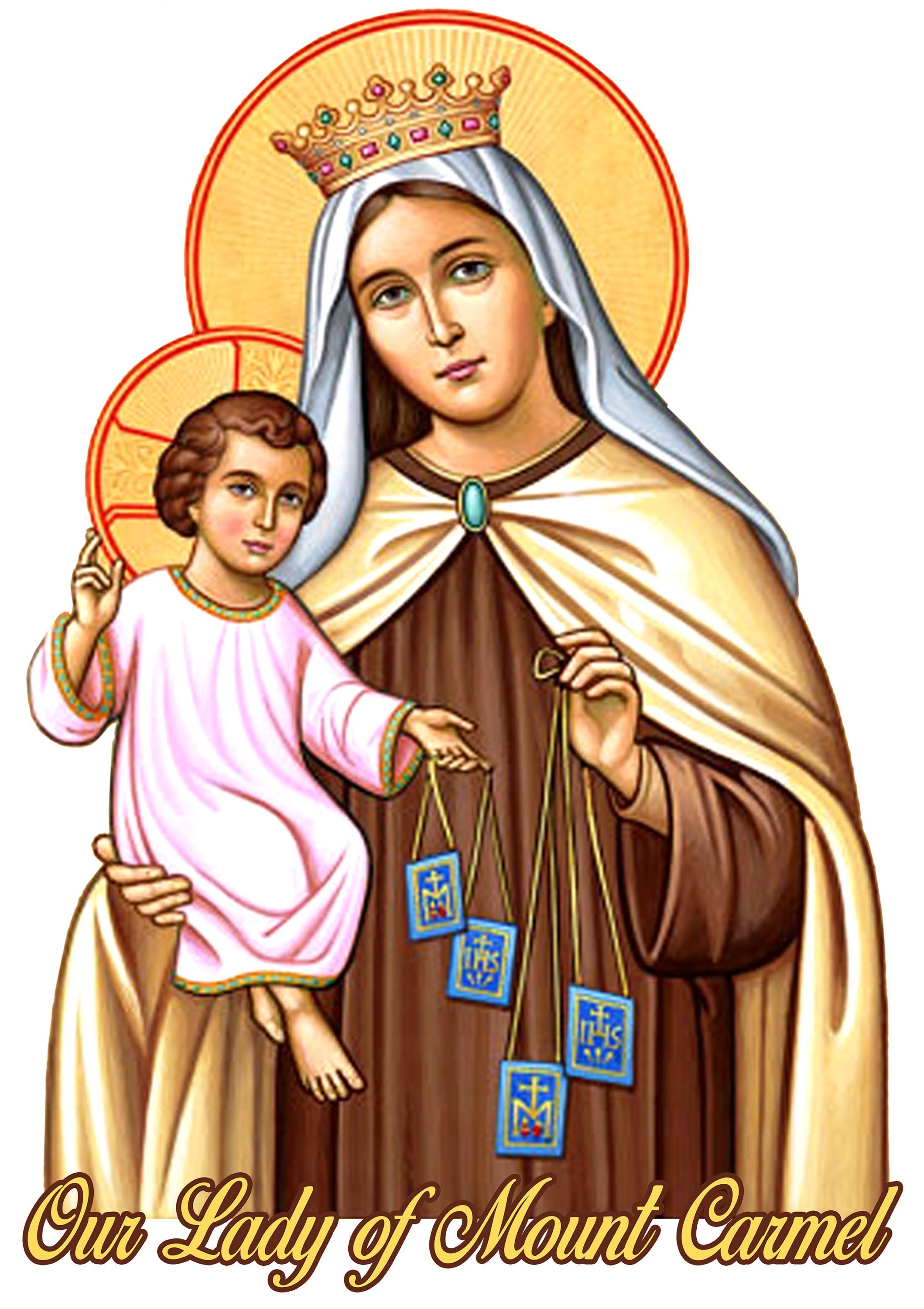 Our Lady of Mount Carmel V5 Poster Print Art Home Wall Decor Catholic Painting - Etsy