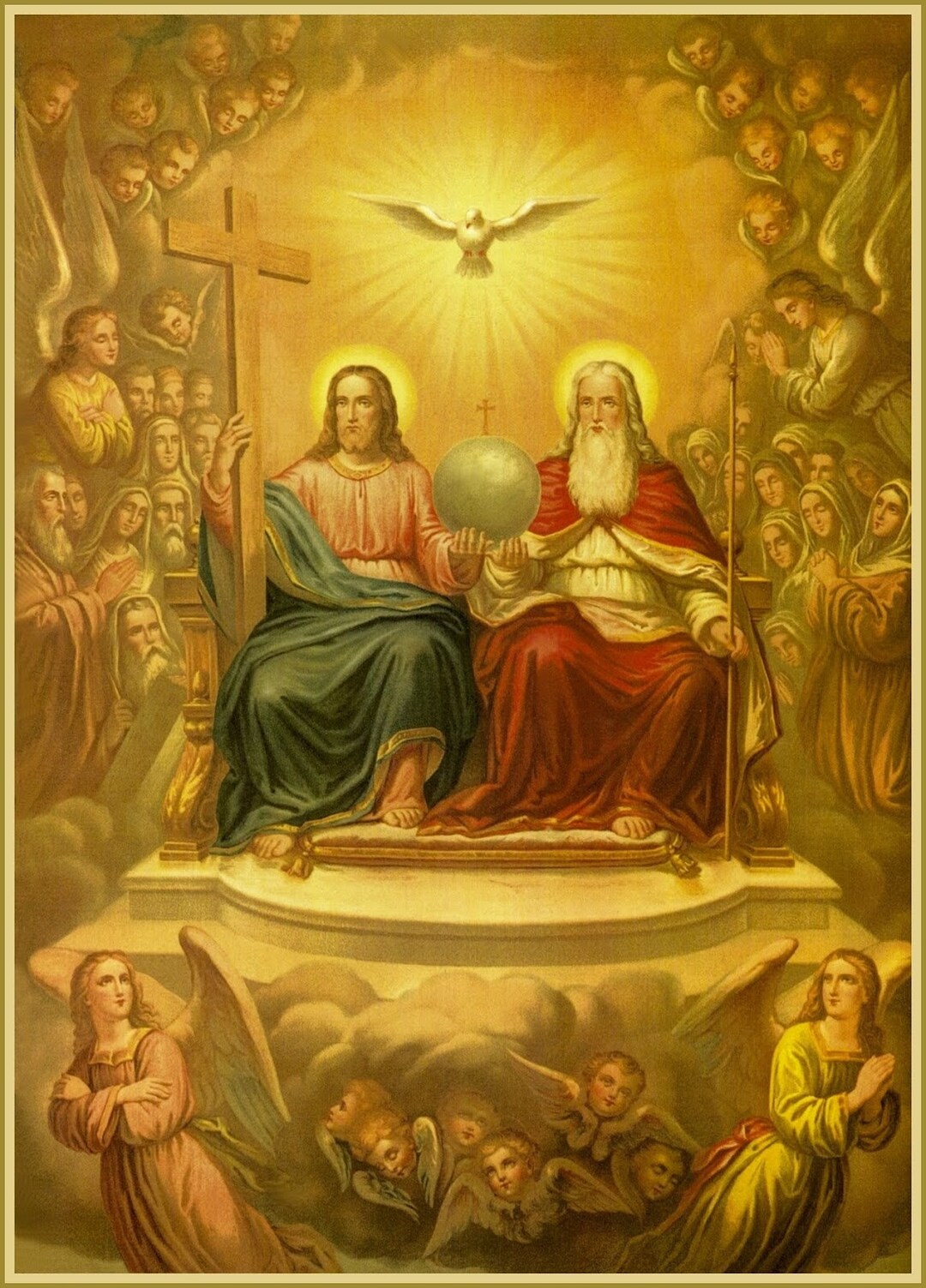 Holy Trinity V5 Poster Print Art Home Wall Decor Catholic Painting - Etsy