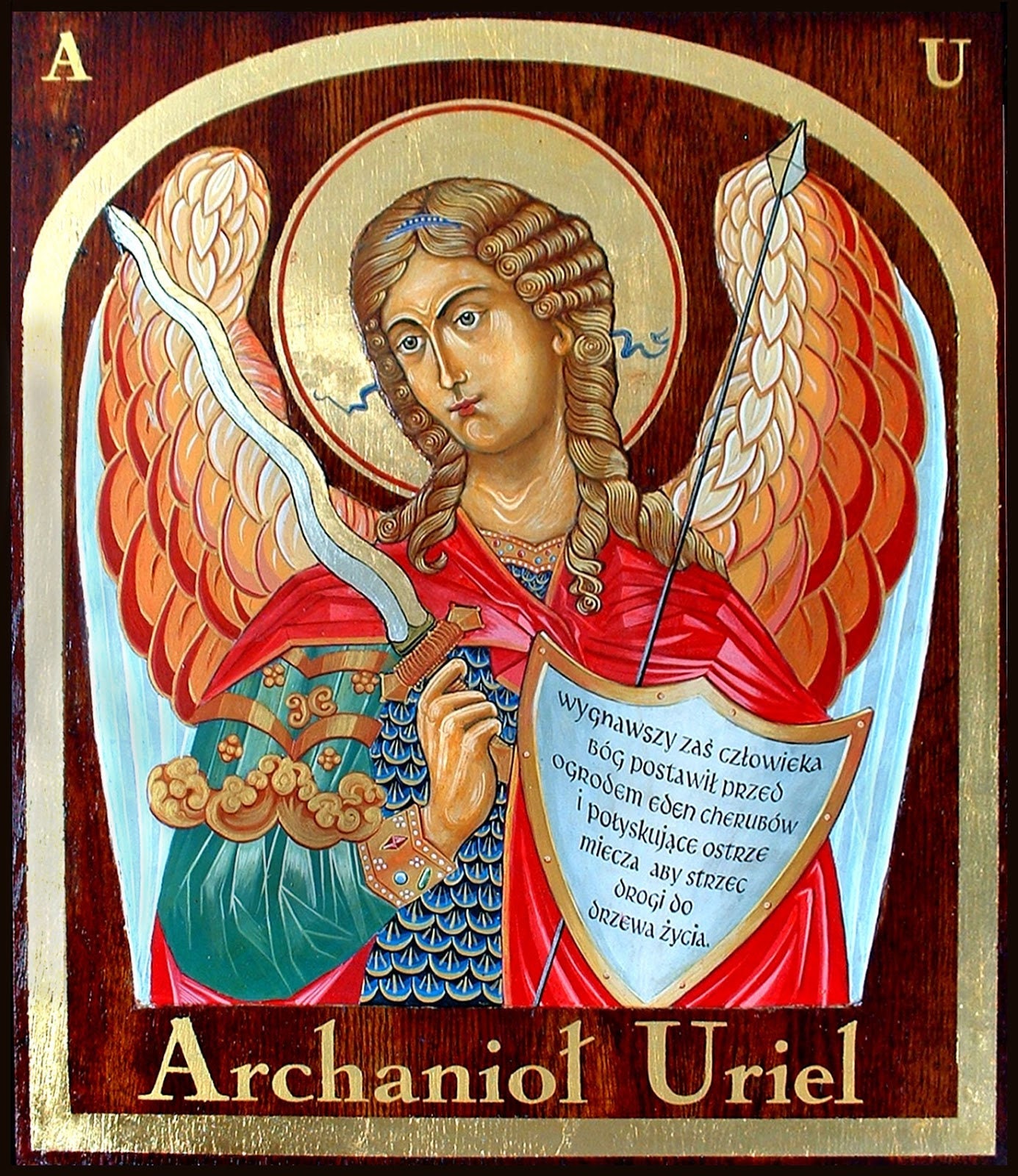 Saint Uriel the Archangel V1 Poster Print Art Home Wall Decor Catholic ...