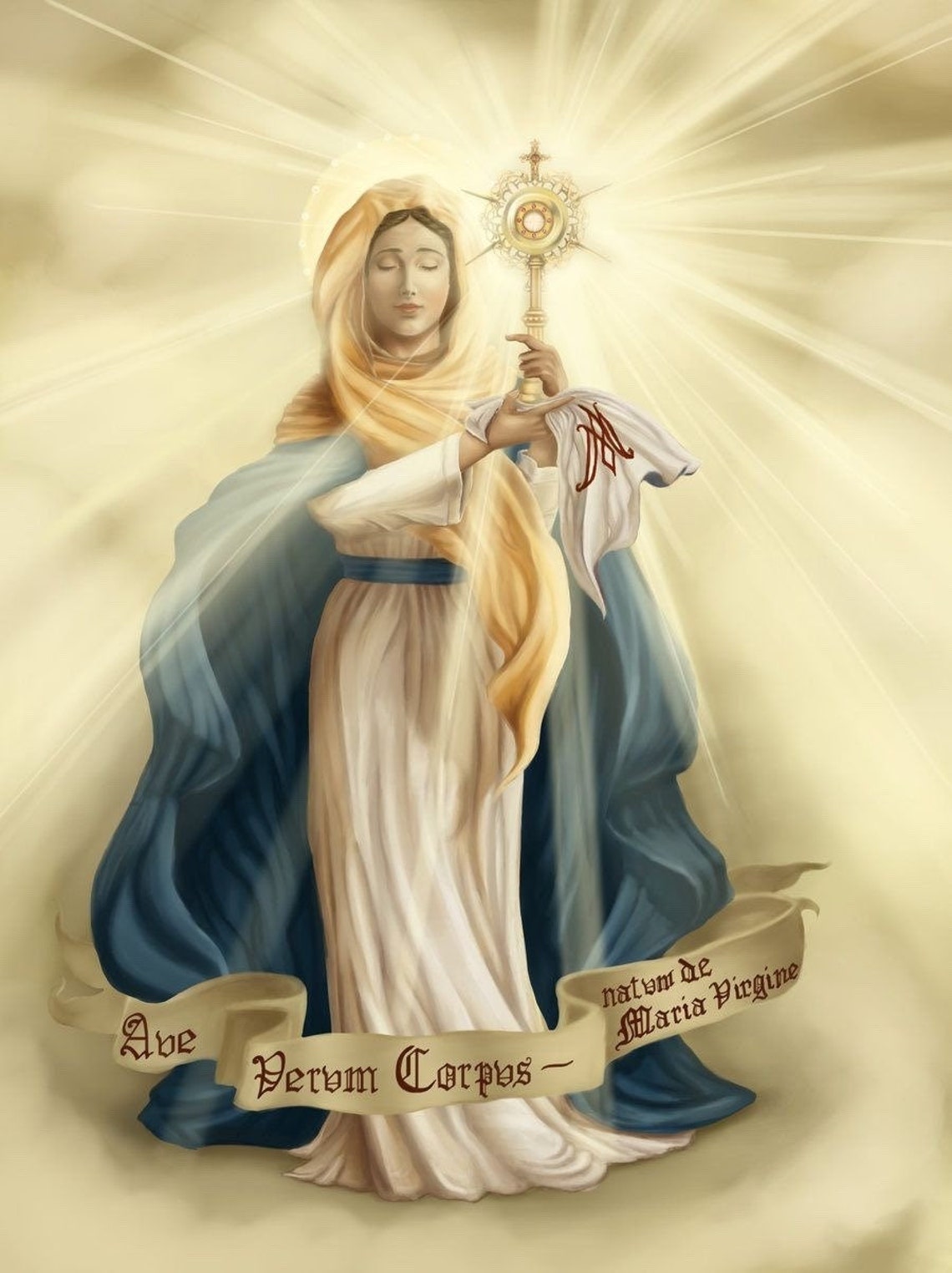 Ave Verum Corpus, Natum De Maria Poster Print Art Home Wall Decor ...