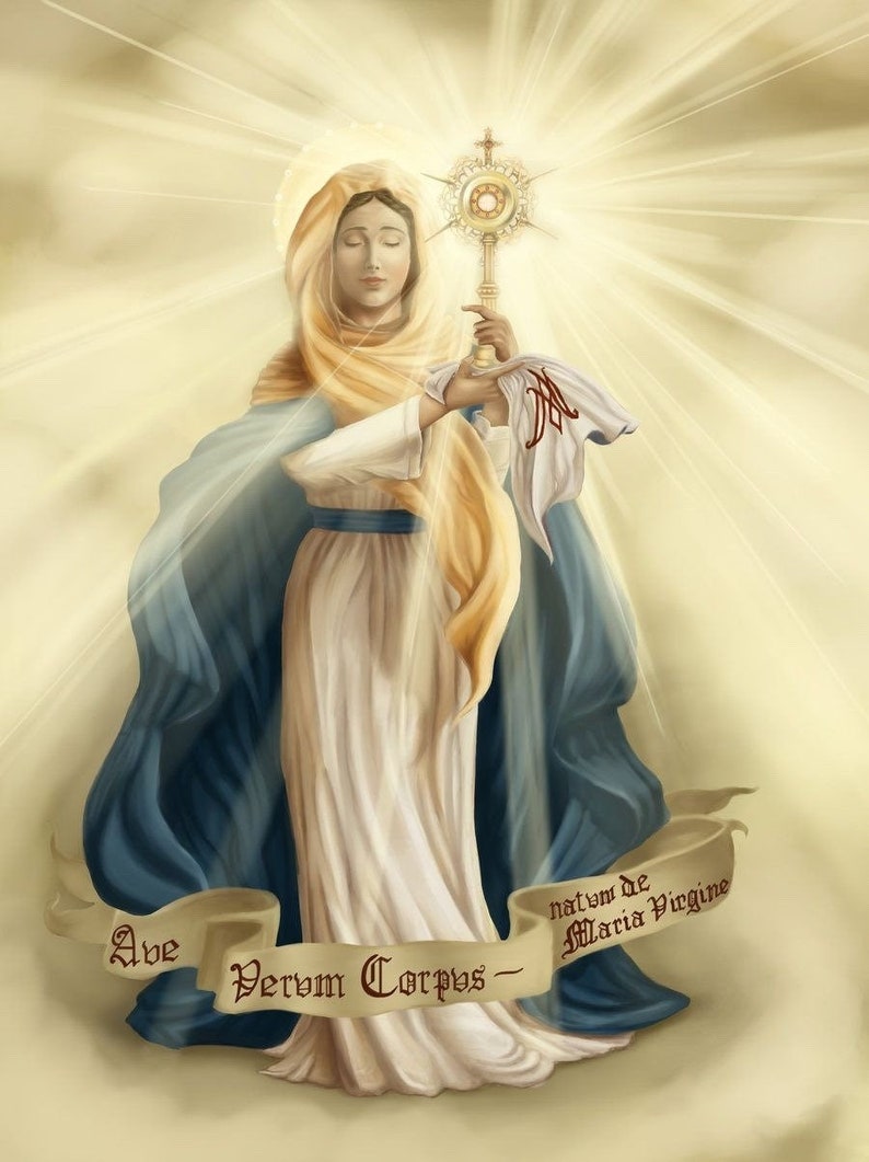 Ave Verum Corpus, Natum De Maria Poster Print Art Home Wall Decor ...