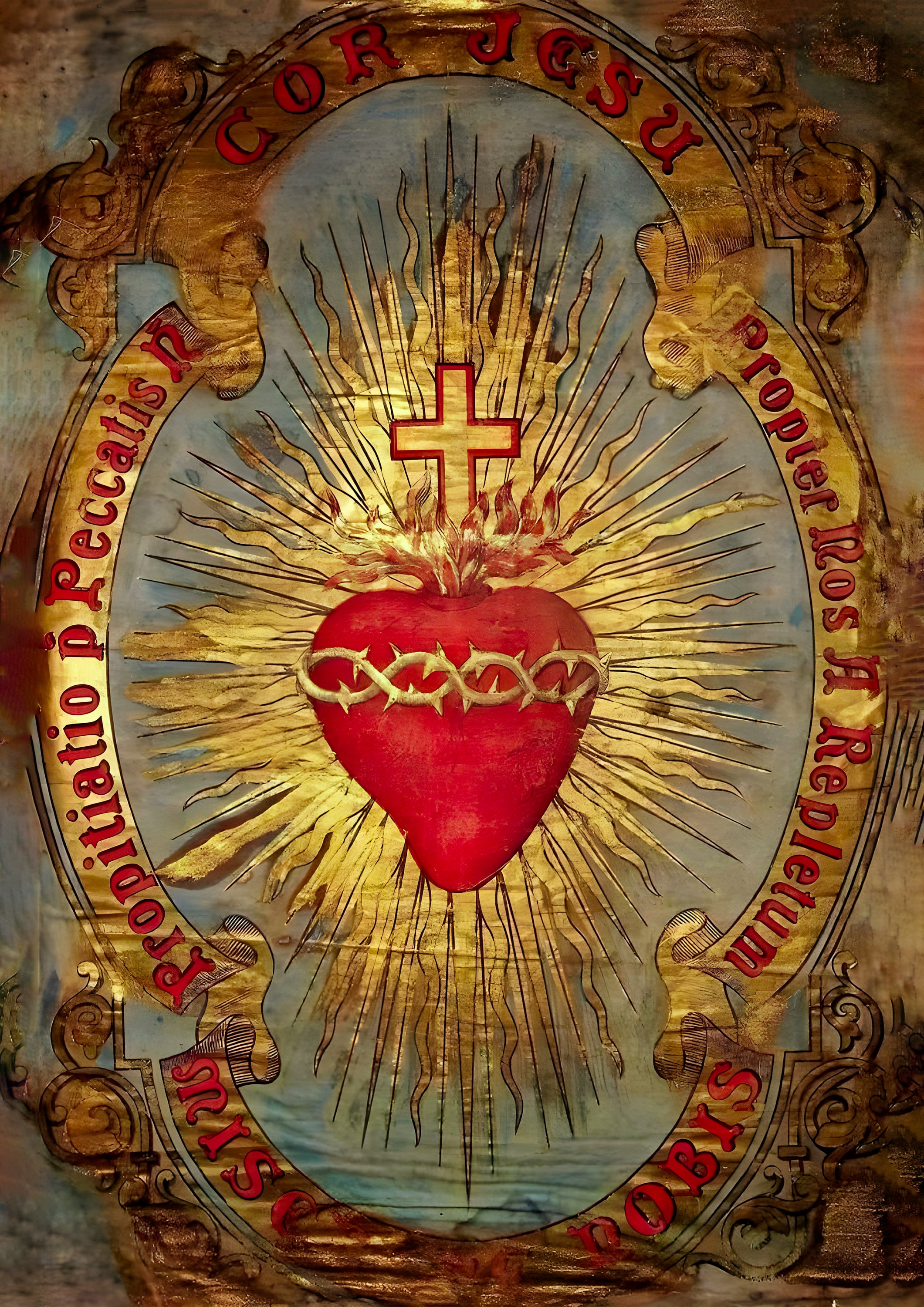 The Most Sacred Heart of Jesus V5 Poster Print Art Home Wall Decor ...