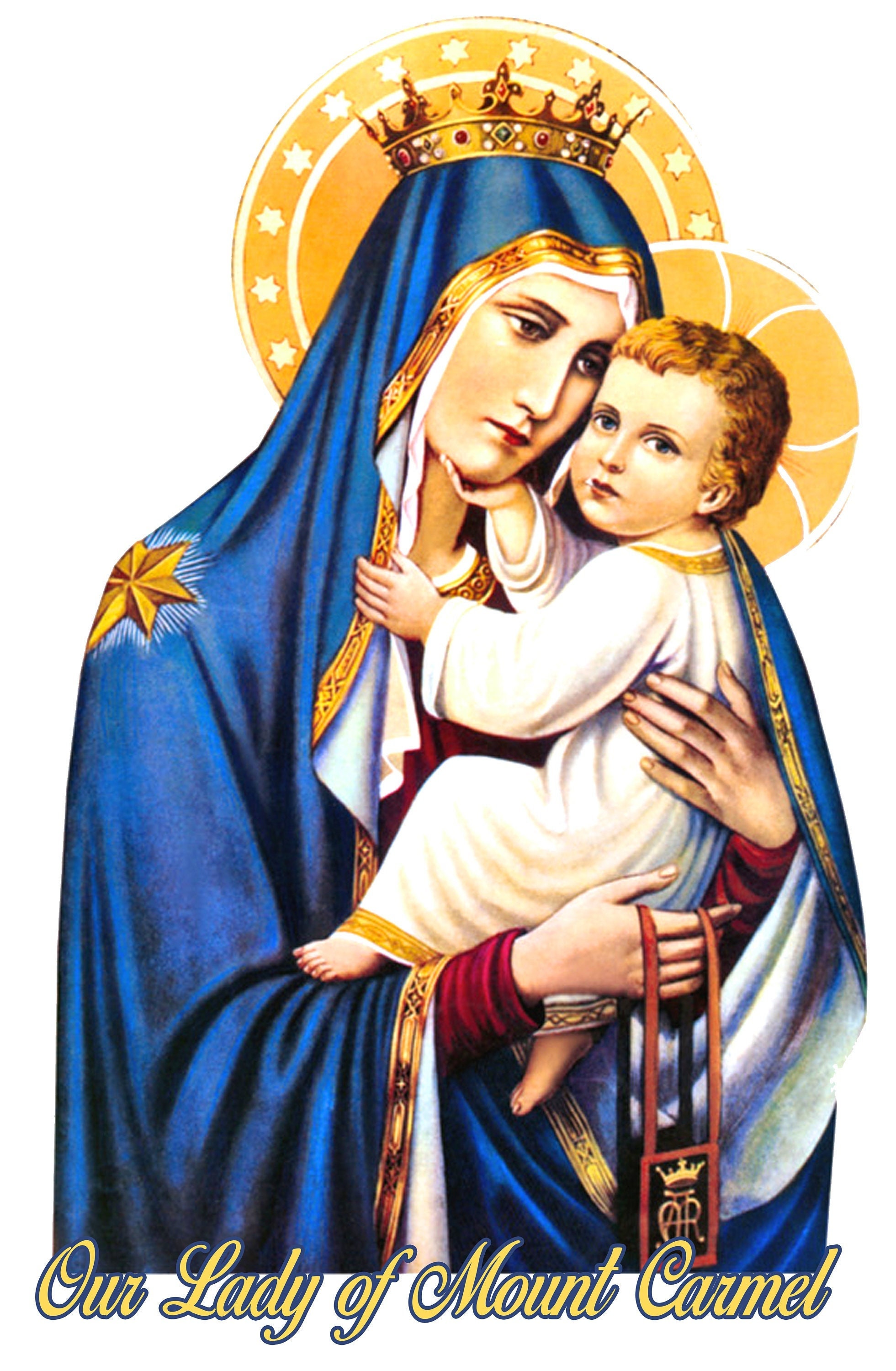 Our Lady of Mount Carmel V1 Poster Print Art Home Wall Decor Catholic ...