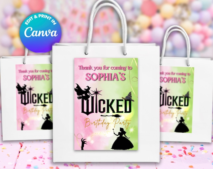 Wicked Favor Bags - Clear - Goodie Bag - Custom Bags - Wicked Party ...