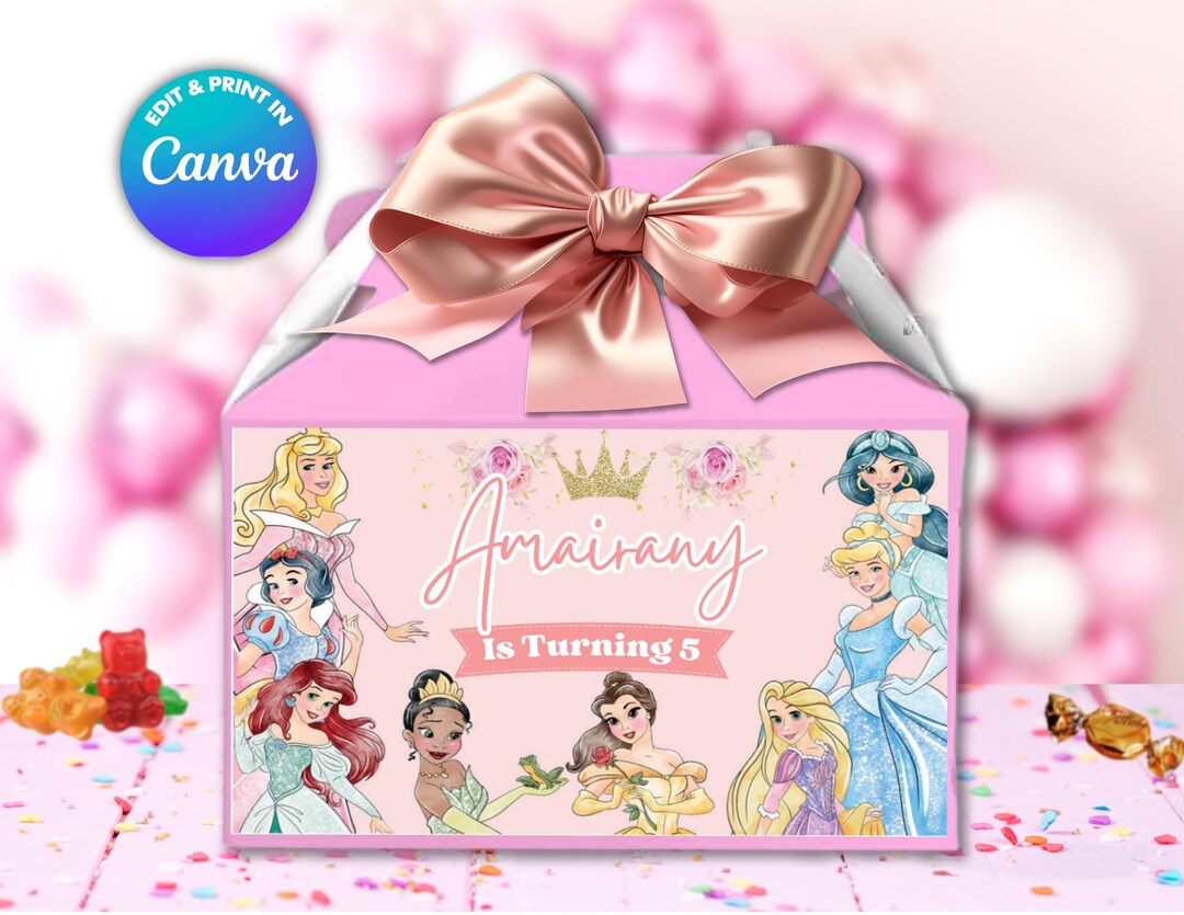 PRINCESS Juice Labels Template, EDIT Yourself in CANVA. Online Template ...