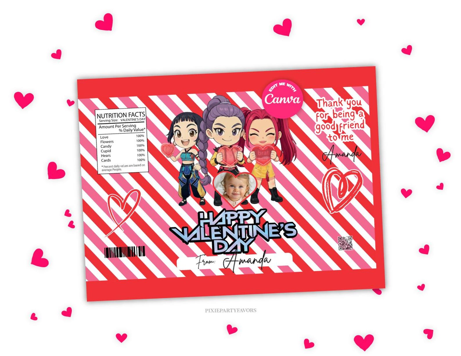 Valentine Chips bags KPOP Huntrix Valentine-Themed, School Valentines ...