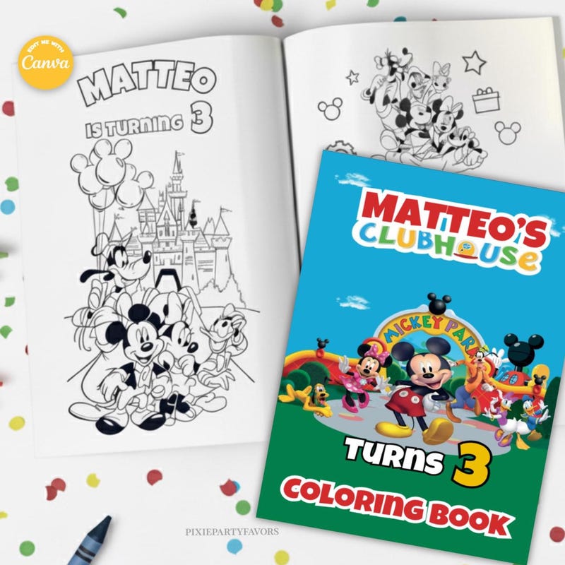 Mickey Png Coloring Book - Etsy