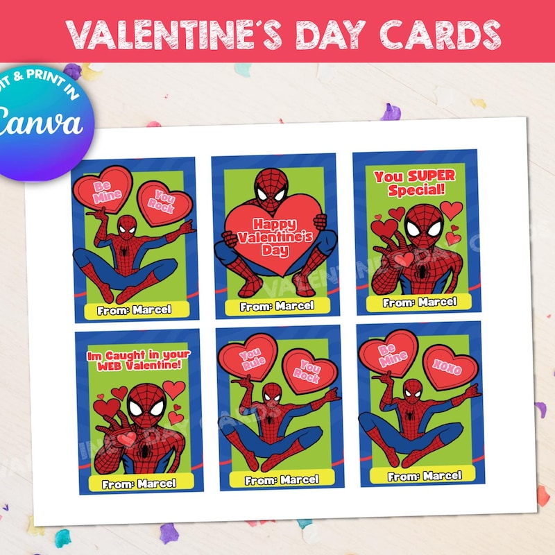 Spiderman Valentine - Etsy