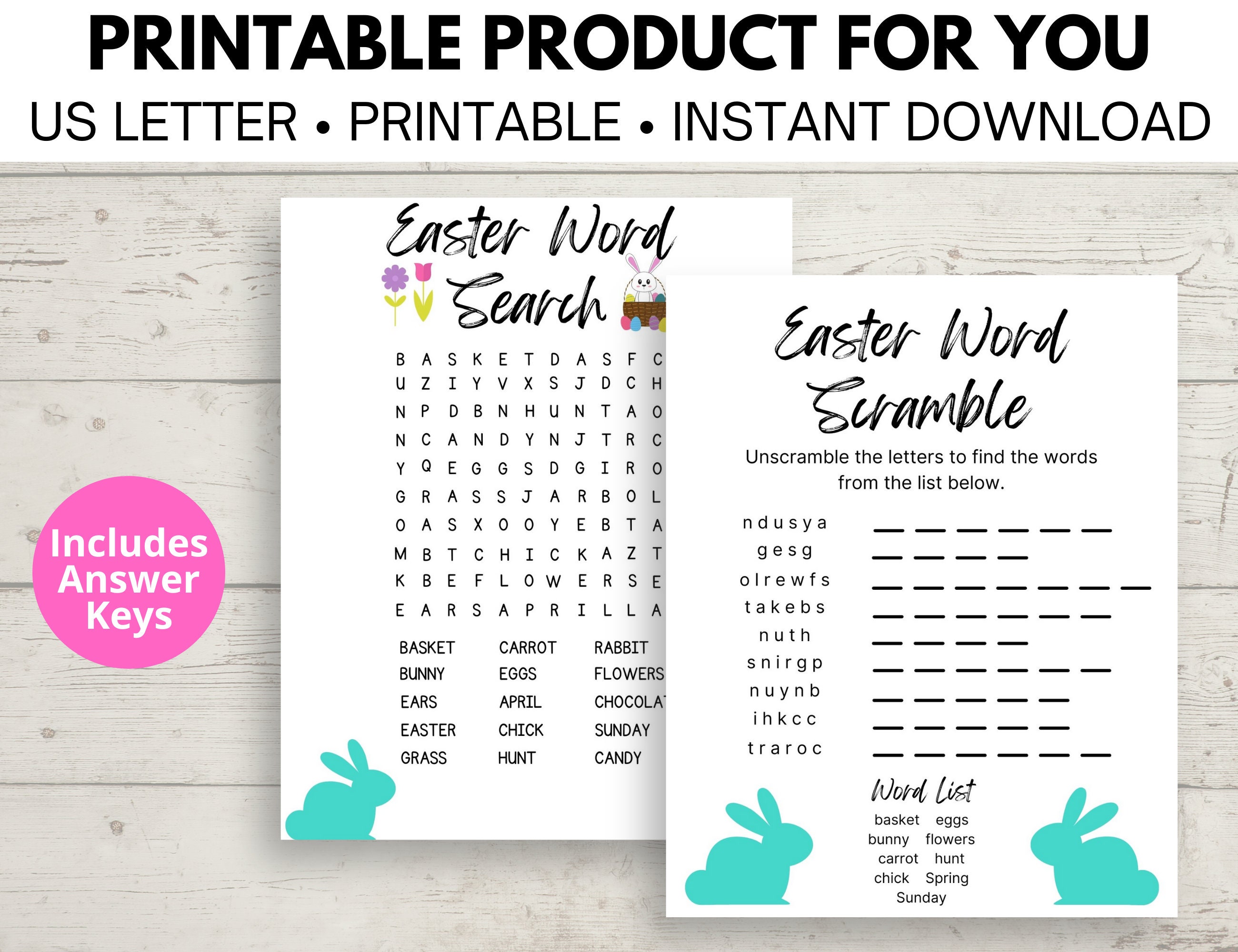 Easter Activity Bundle Printable - Etsy