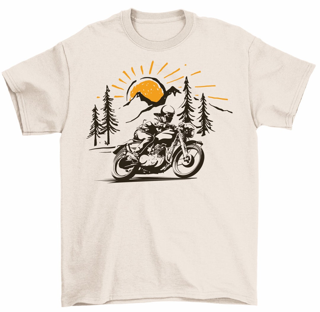 Sunset Motorcycle Biker Rider T-shirt Bike Gift Tees - Etsy