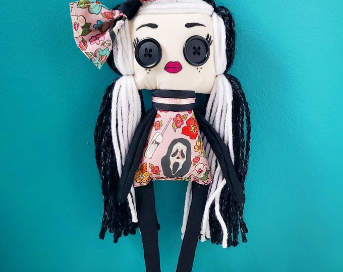 Horror Rag Doll, Ragdoll, Art Doll, Ooak Doll, Button Eyed Doll, Cloth ...