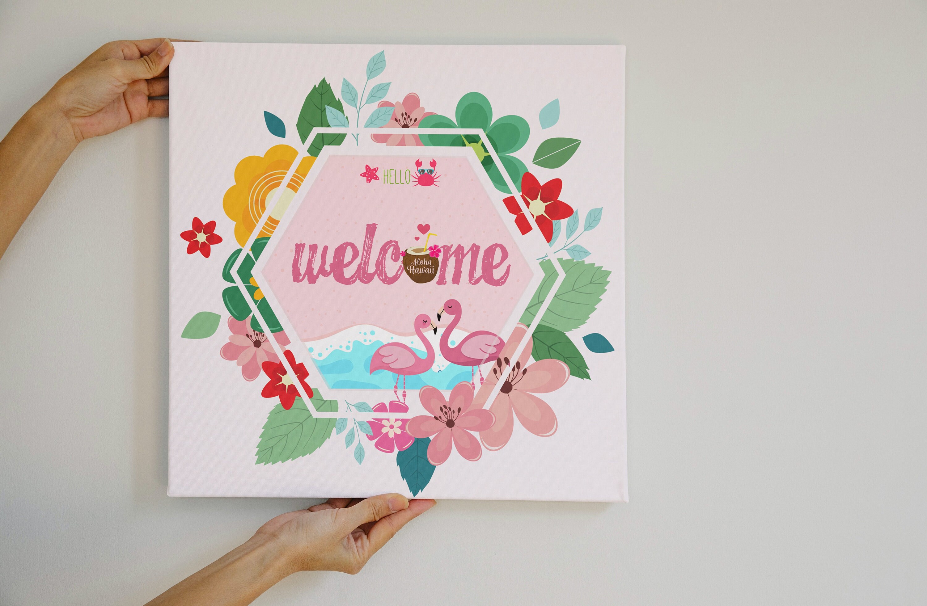 Hello Welcome Poster - Etsy
