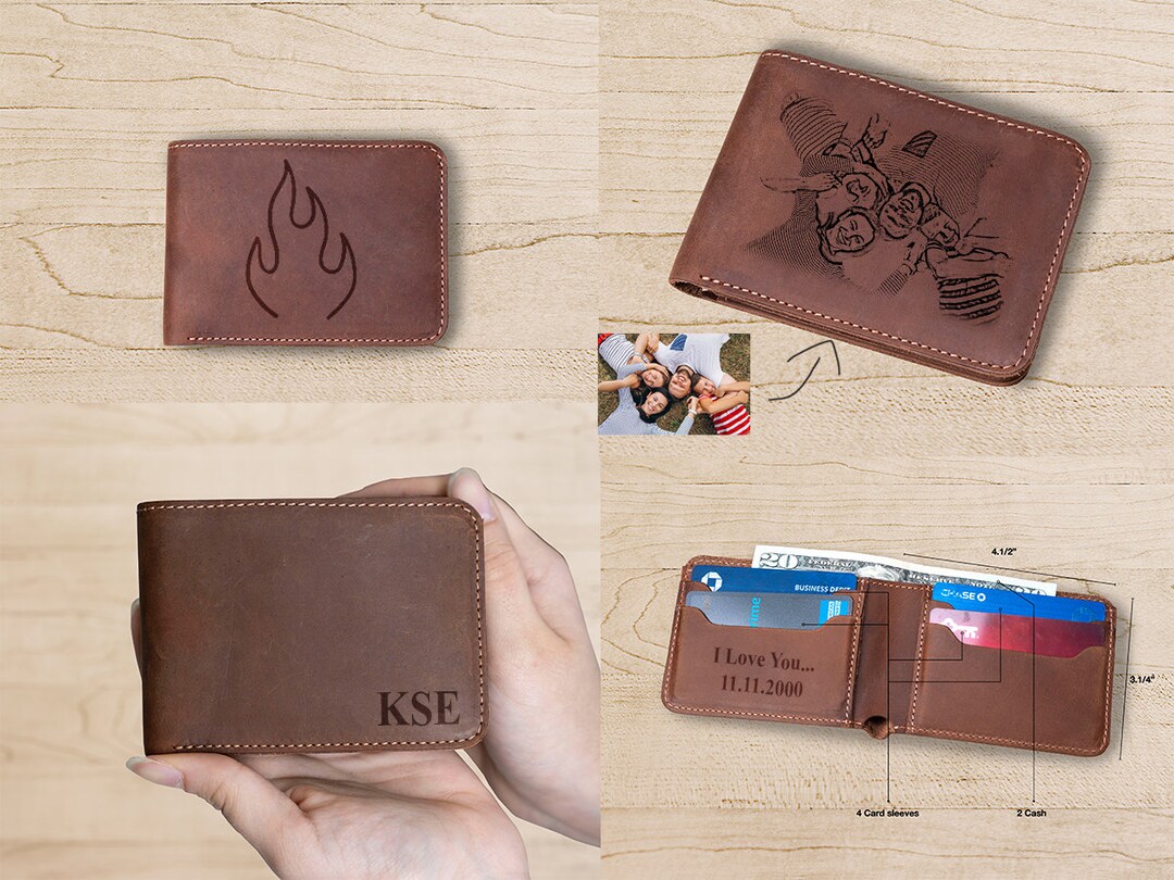 Christmas Wallet for Husband Fire Wallet Gift for Father - Etsy