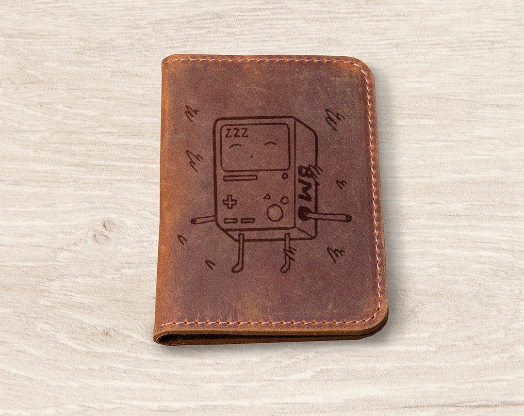 Leather Card Holder, LOTR Leather Card Holder, BMO Card Cover, Gift ...