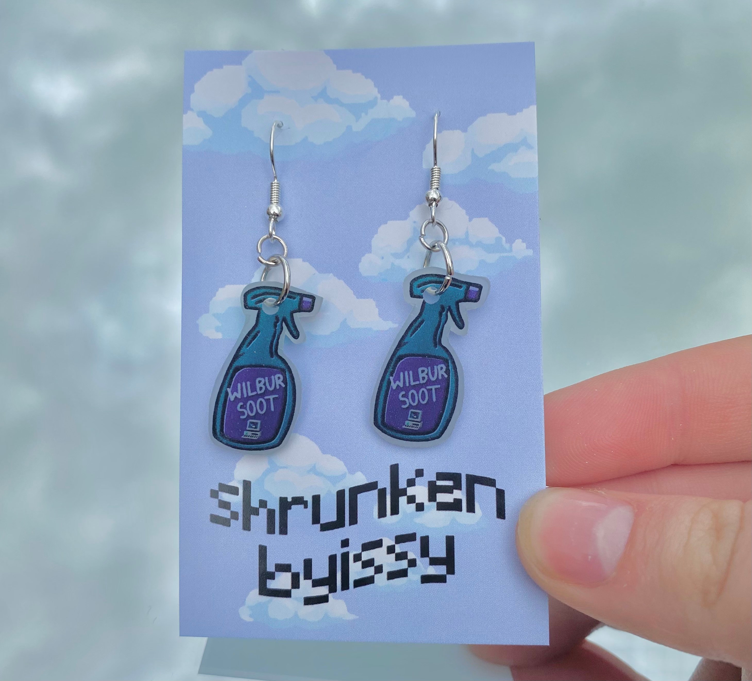 Wilbur Soot Mini Spray Bottle Dream Smp Earrings - Etsy UK