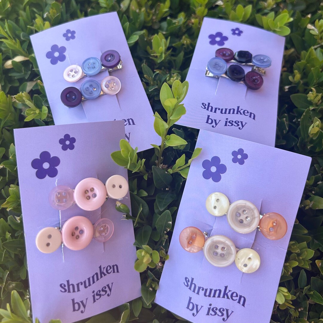 Whimsical Button Hair Clips | Fairycore Hair Accessories | Handmade ...