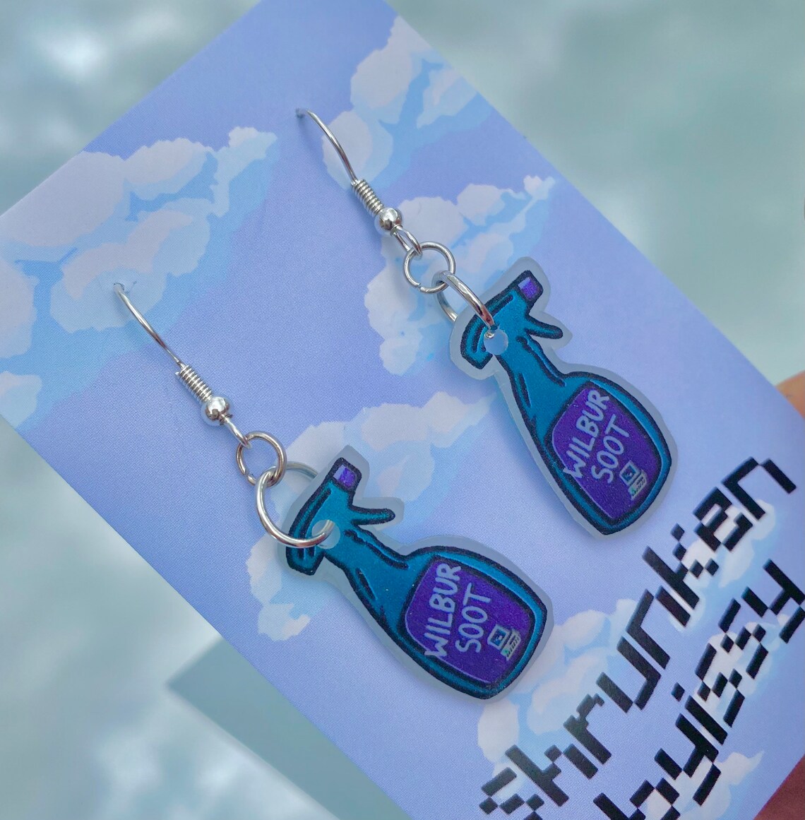 Wilbur Soot Mini Spray Bottle Dream Smp Earrings - Etsy UK