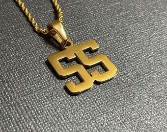 Number 55 Necklace - Etsy