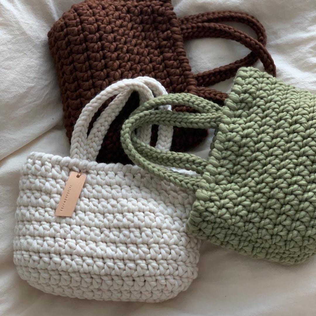 Merino Wool Tote Bag, Handmade Merino Wool Shopper, Cozy Merino Wool ...