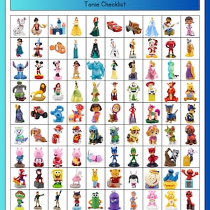 Custom Tonie Picture Guide & Checklist - Etsy