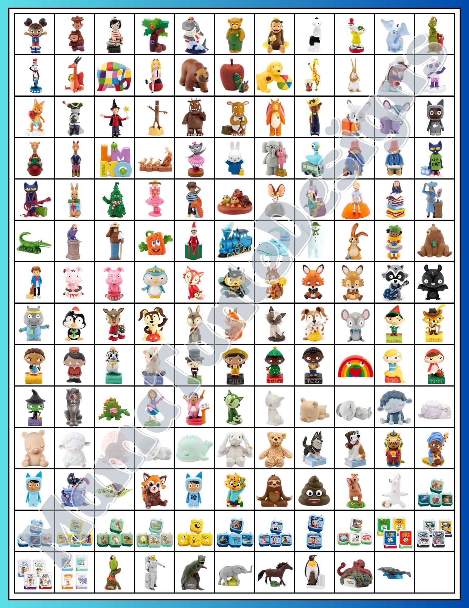 Custom Tonie Picture Guide & Checklist - Etsy