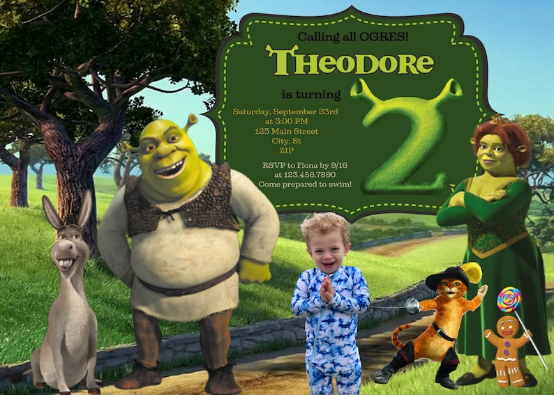Shrek Invite With Matching Cover Photo - Etsy