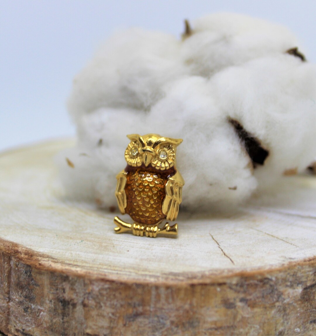 Vintage Avon Owl Pin - Etsy