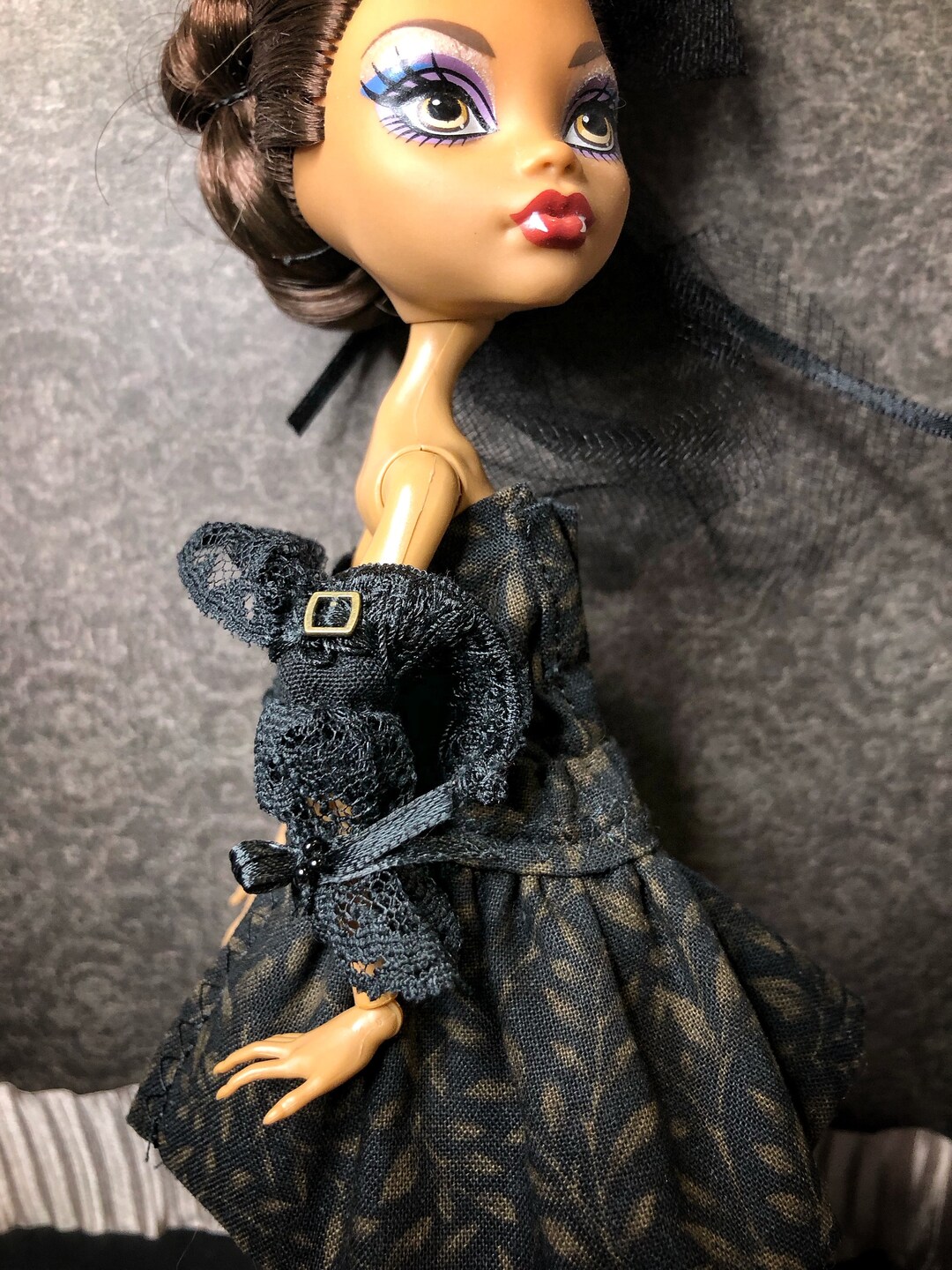 Black and Copper Lacey Retro/goth Outfit for Monster High/ever After ...