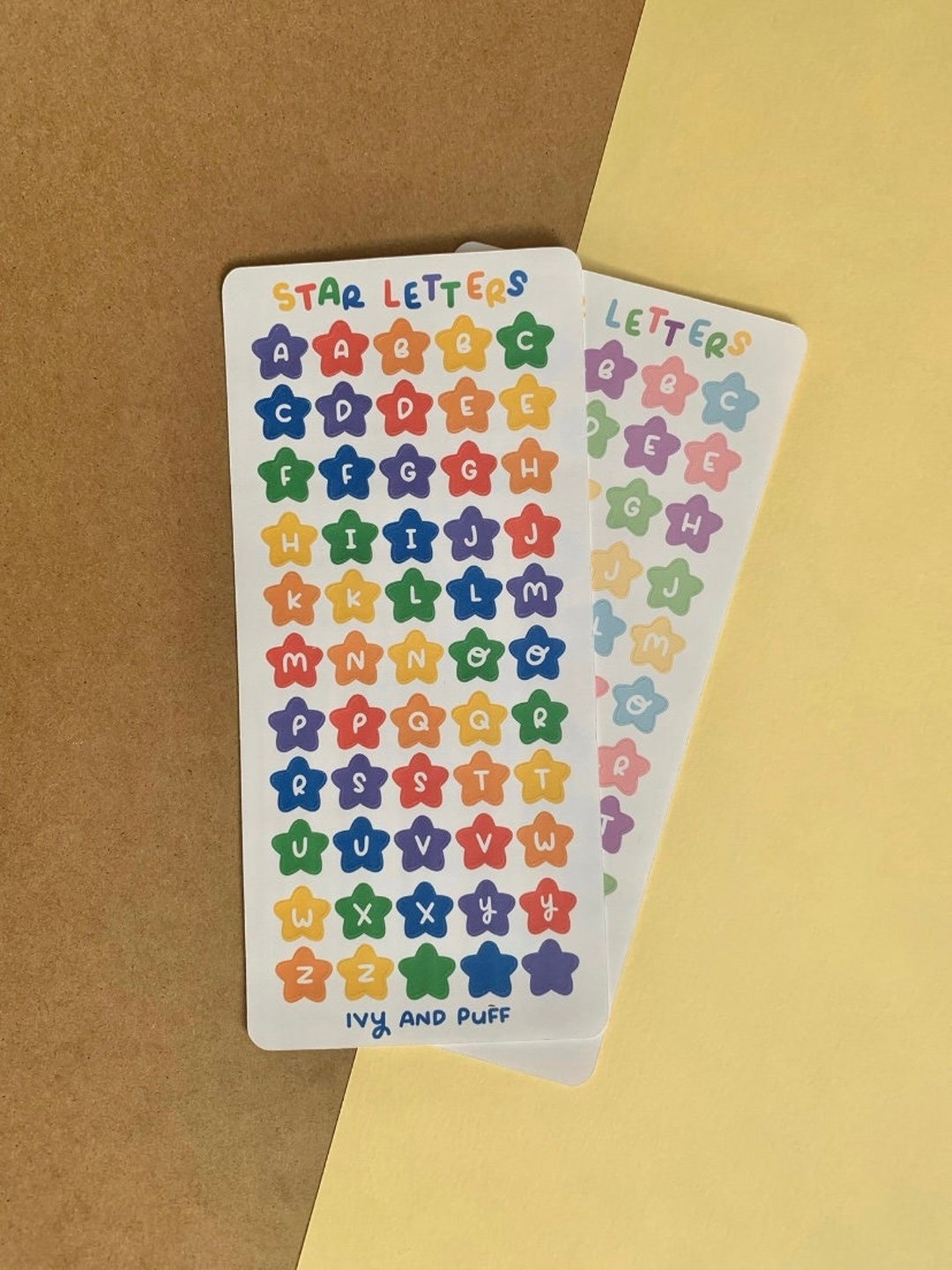 Colorful Star Letter Stickers | Alphabet Stickers for Planner, Bullet ...