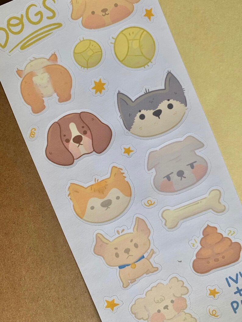 Dogs Sticker Sheet Bullet Journal Planner Notebook - Etsy
