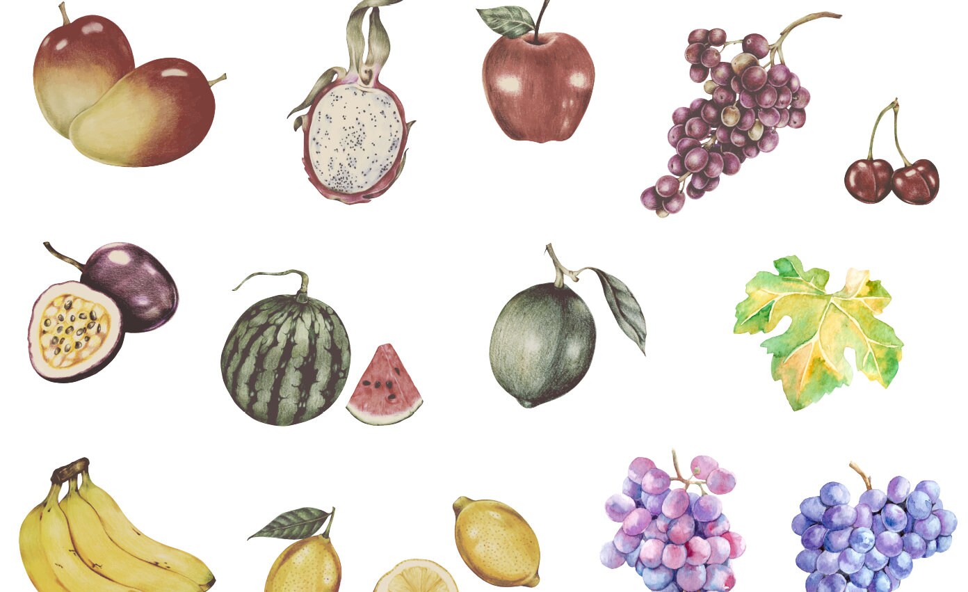 Notability/goodnotes Digital Fruits/cake/drinks Stickers, Cute Digital ...