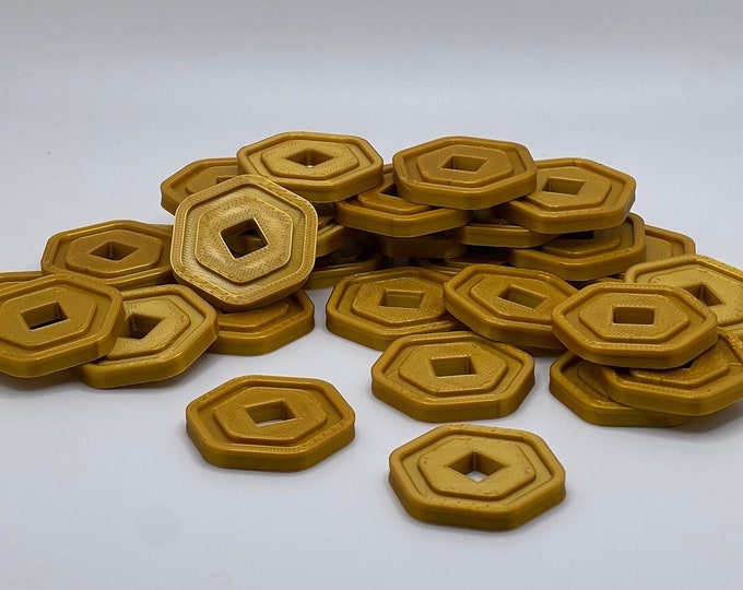 Roblox Robux Gold Coins - Pretend Play Set for Kids, Children’s ...