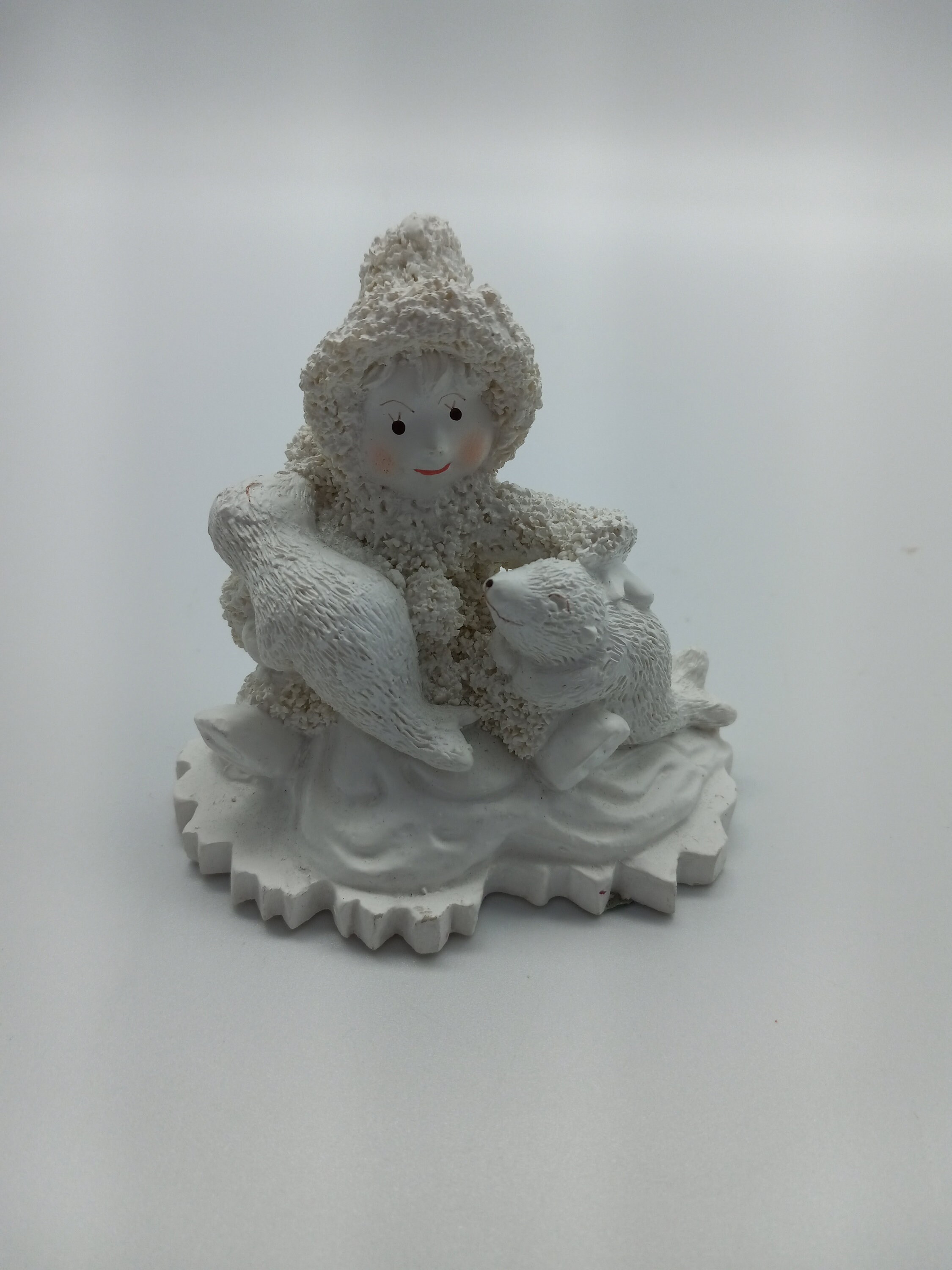 Vintage 1994 Snow Buddies Figurine Snow Child With Seal - Etsy