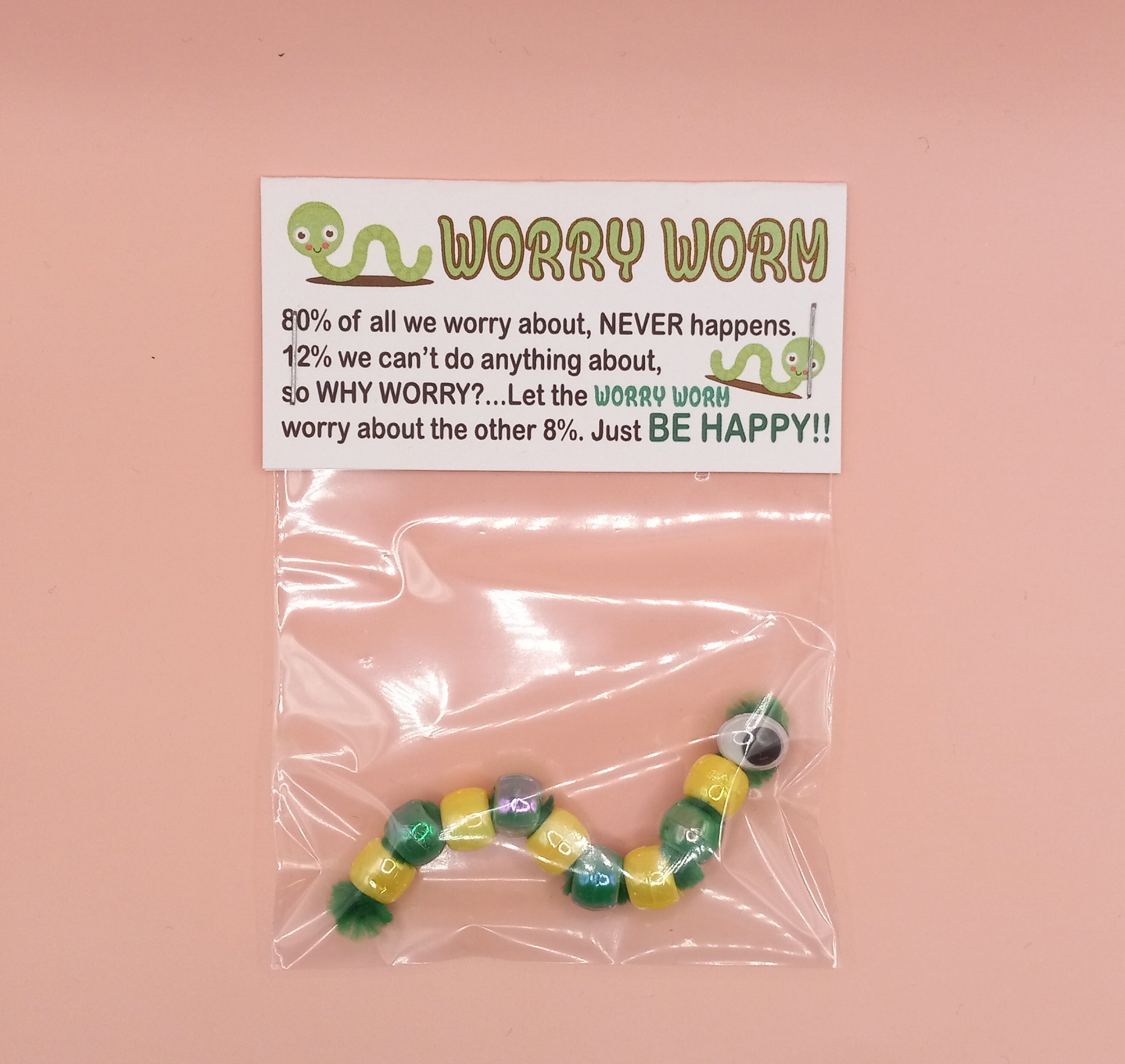 Worry Worm Gag Gift Bags Funny Silly Prank Goody Bags Birthday Coworker ...