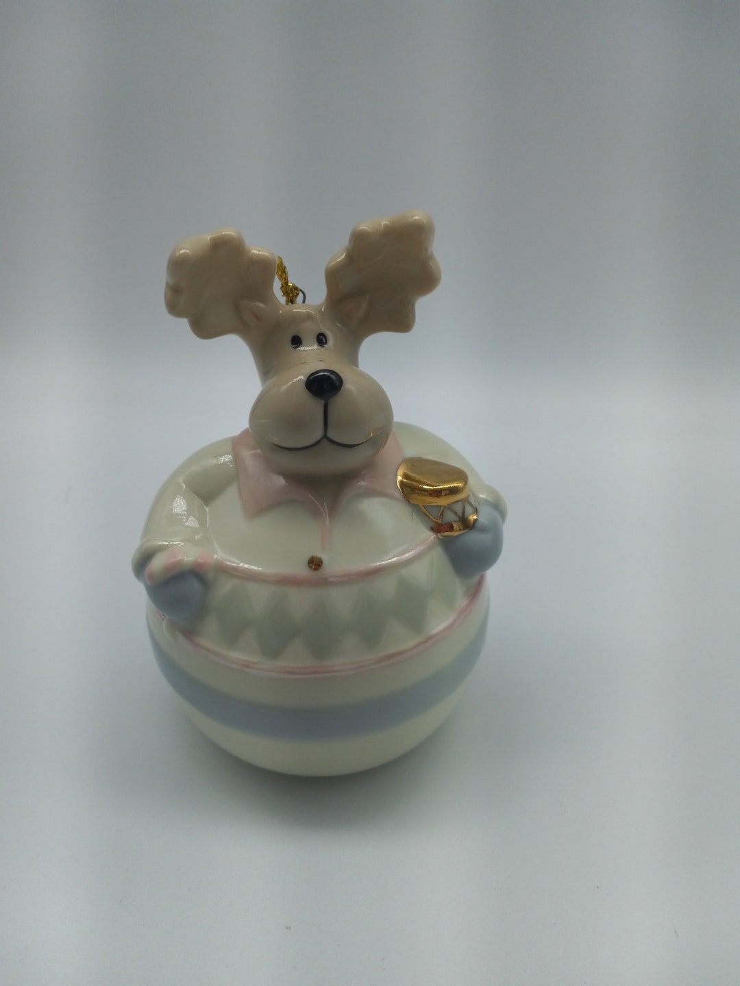 Cute Small Moose Bell Christmas Ornament, Moose Themed Christmas Decor ...