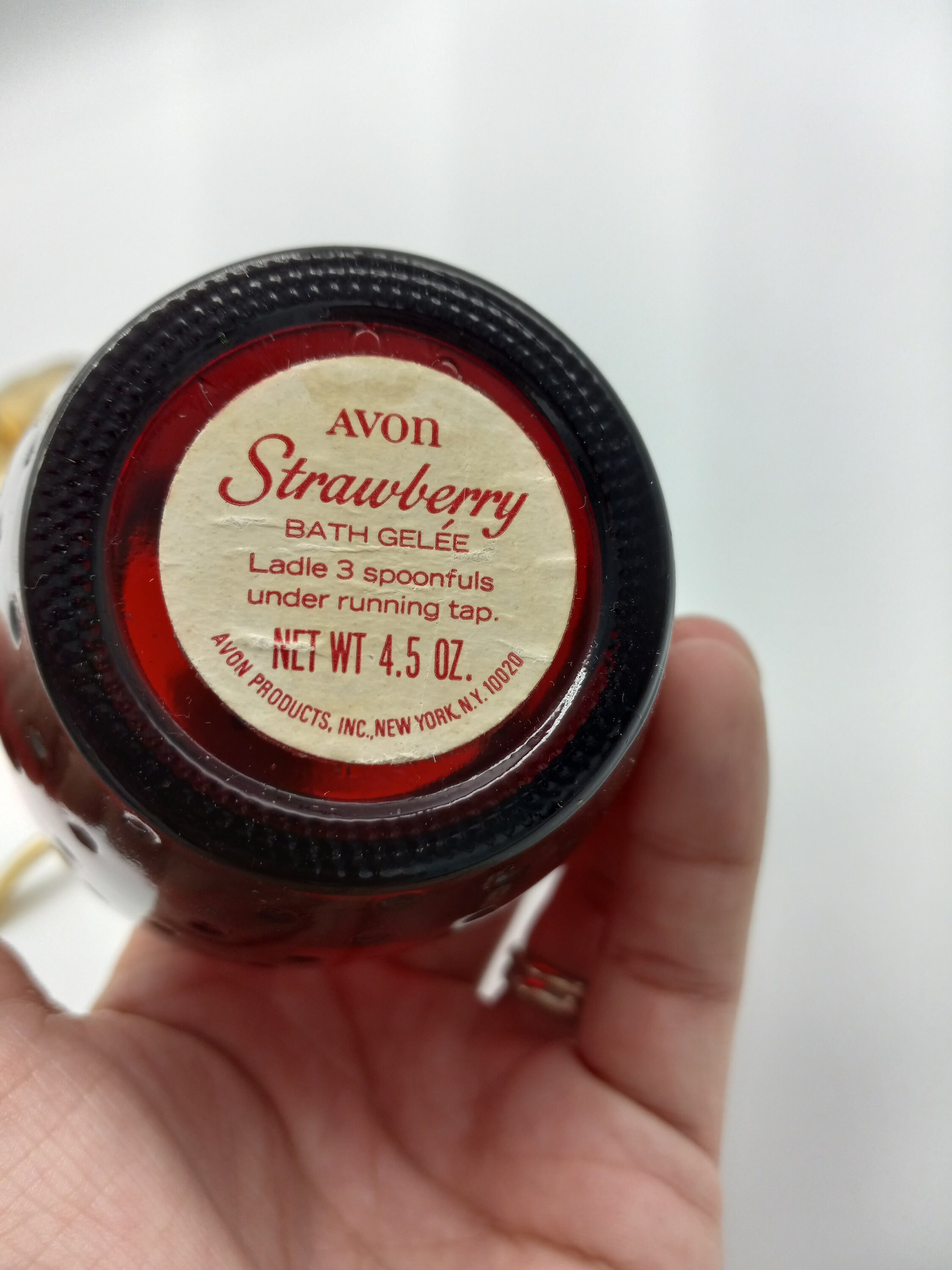 Vintage AVON Glass and Brass Strawberry Jar, 1970's Mid Century Modern ...