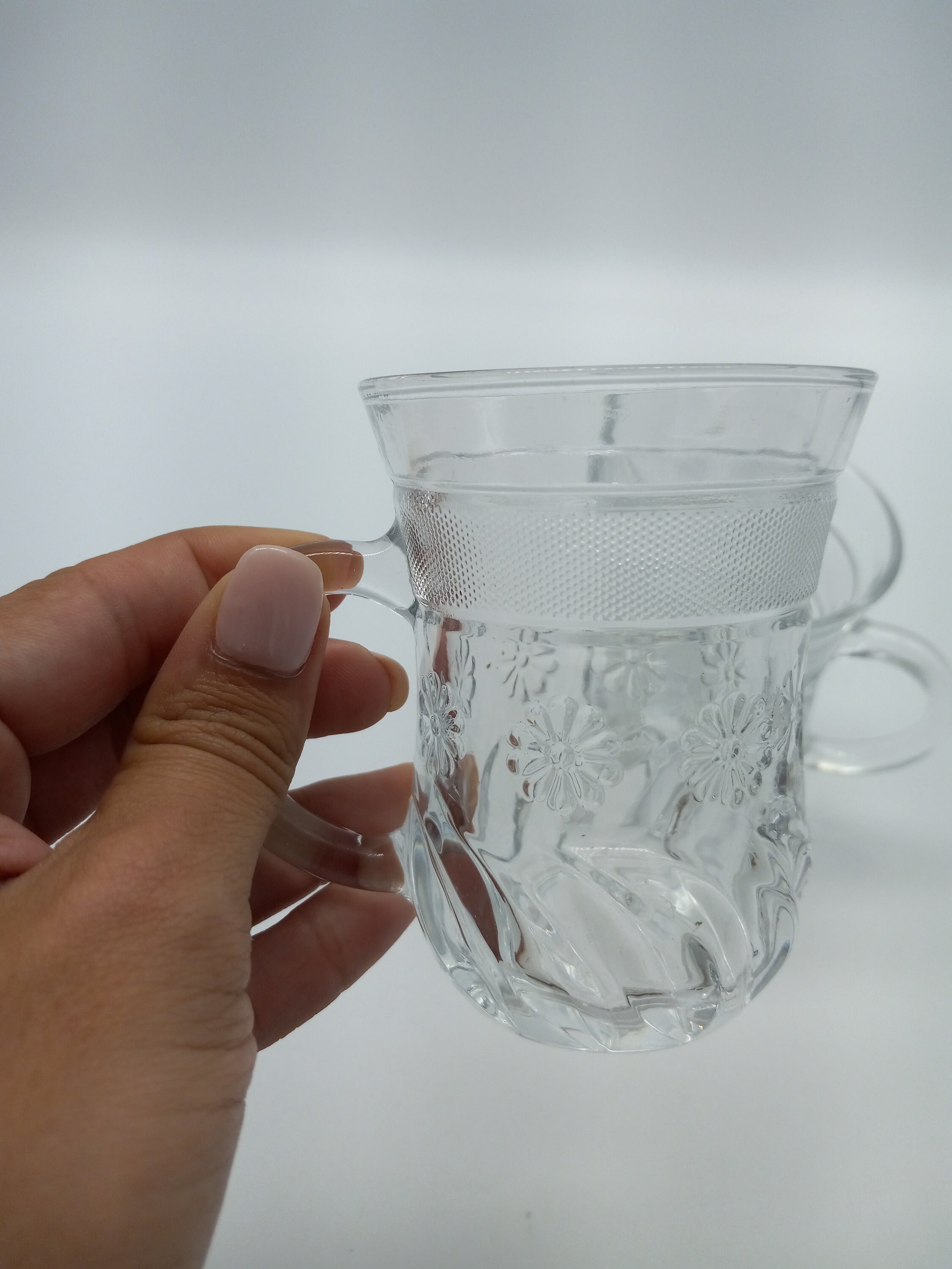 Set of Two Small Juice Glasses With Handles Set of Two Juice - Etsy