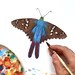 Butterfly Watercolor of Morpho Anaxibia, Madagascar Sunset Moth, Starry ...