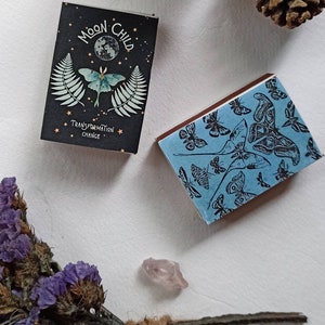 Matchbox With Moths, Witchy Gift, Matches for Rituals, Witch Girl, Moth Totem Gift, Long Candle ...