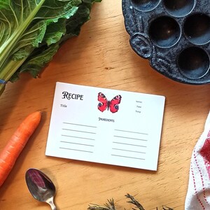 Butterfly Recipe Cards, Mother's Day Gift, Bridal Shower Recipe Cards ...