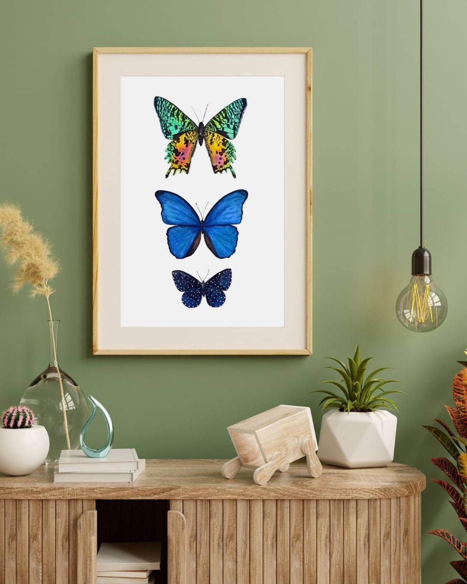 Butterfly Watercolor of Morpho Anaxibia Madagascar Sunset - Etsy