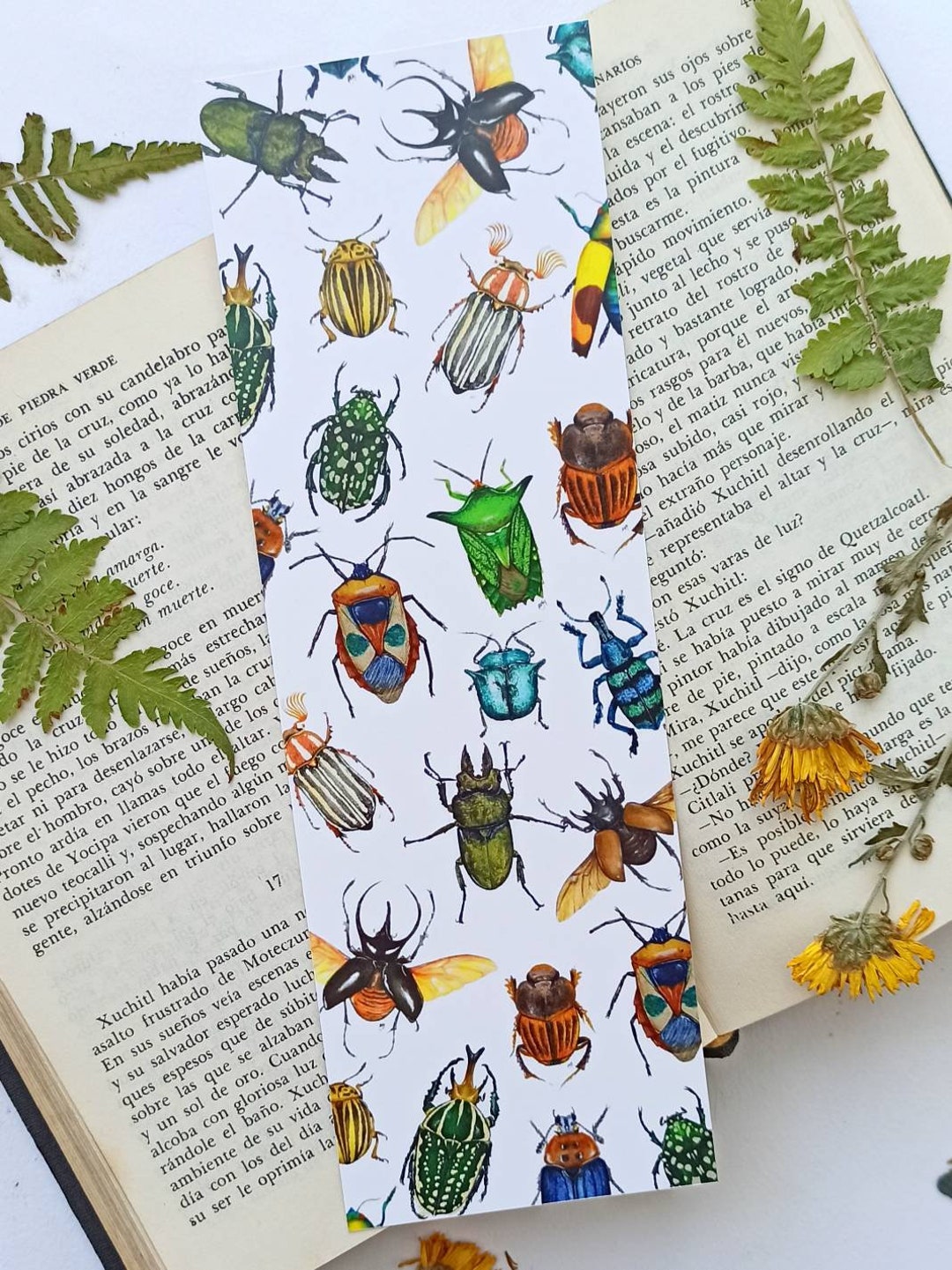Bugs Bookmark Insect Bookmarks Beetles Entomology - Etsy