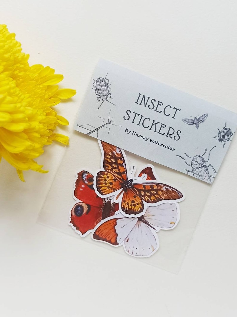 Butterfly Sticker Pack, Set of Butterfly Sticker, Nature Stickers for ...