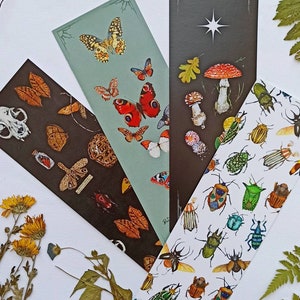 Bugs Bookmark, Insect Bookmarks, Beetles, Entomology Bookmarks, Gift ...