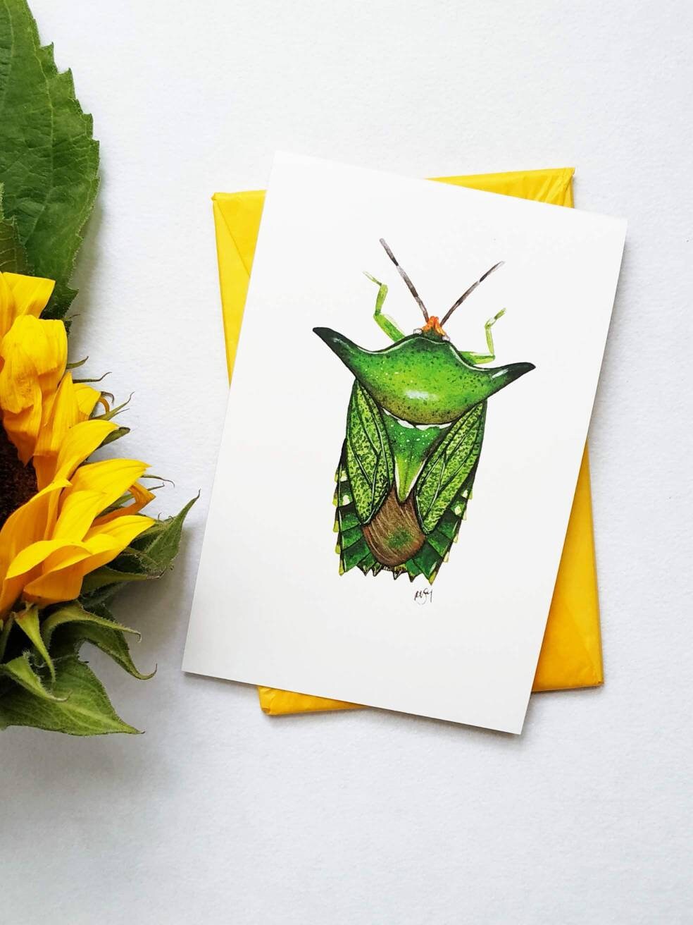 Green Beetle Art Print Bug Nursery Art Bold Insect - Etsy