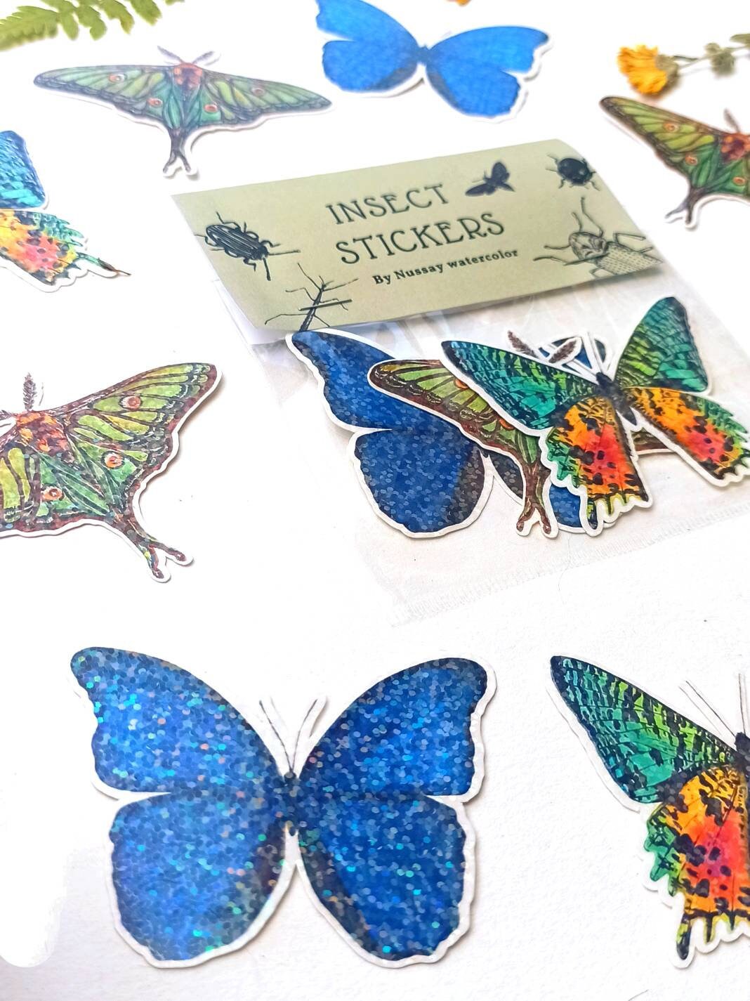Butterfly Holographic Sticker Pack Hydroflask Stickers Cute - Etsy